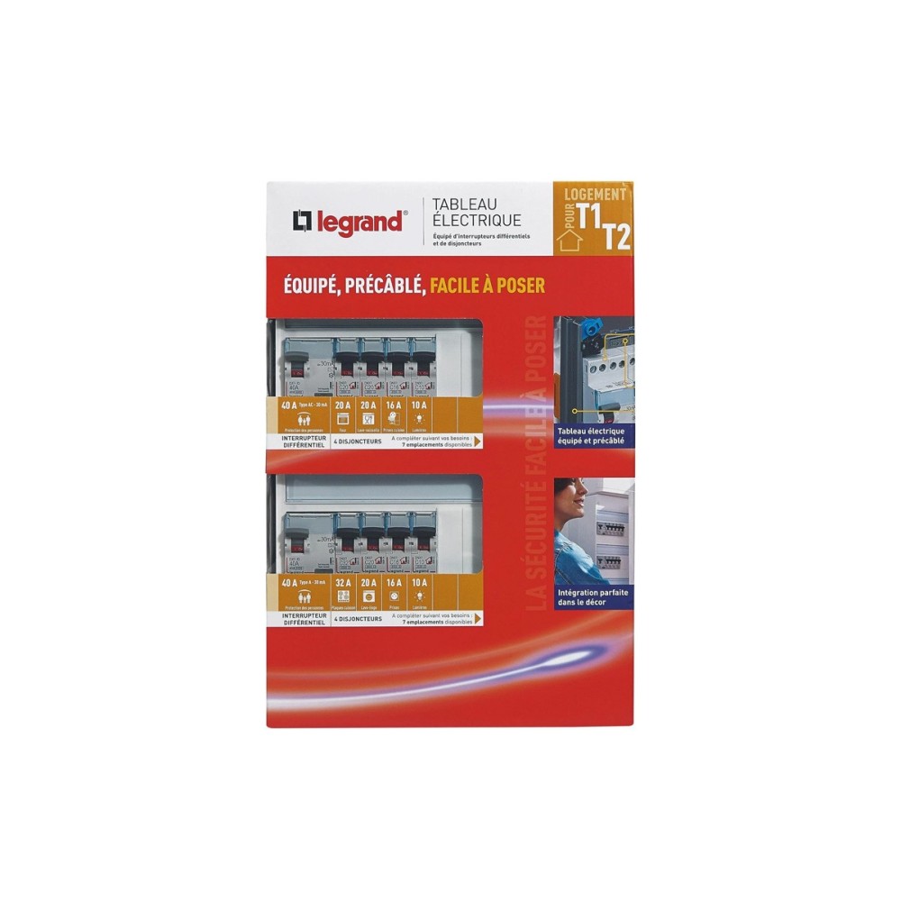 Tableau électrique équipé et précâblé LEGRAND Drivia 26 modules